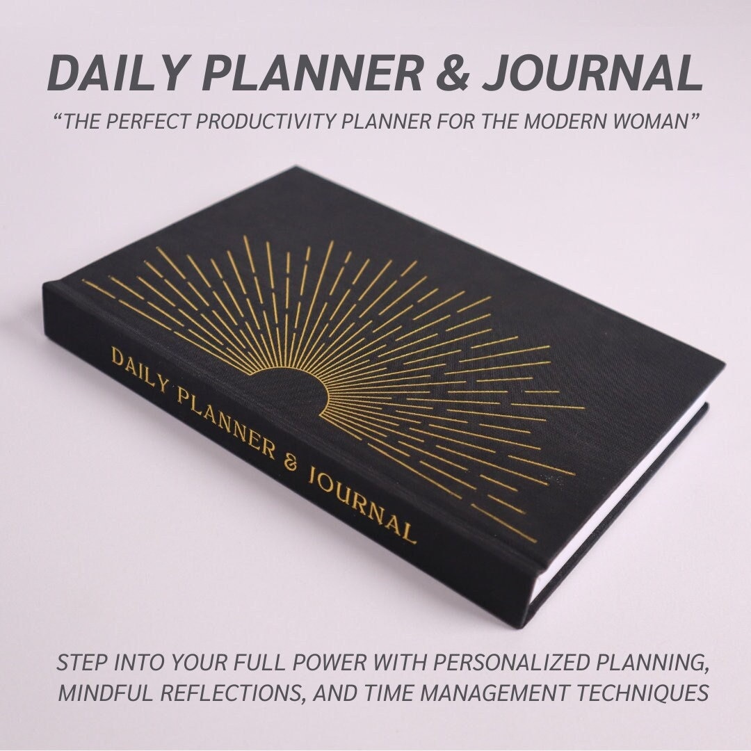 Daily Planner & Journal || Undated Daily Planner With to Do Lists, Time ...