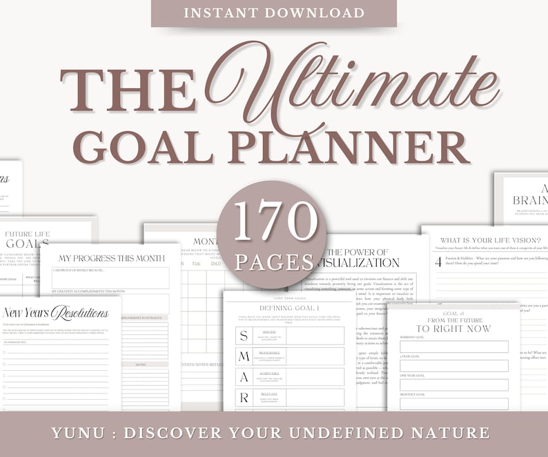 The Ultimate Goal Planning Workbook || Journal Entries || Goal Setting ...