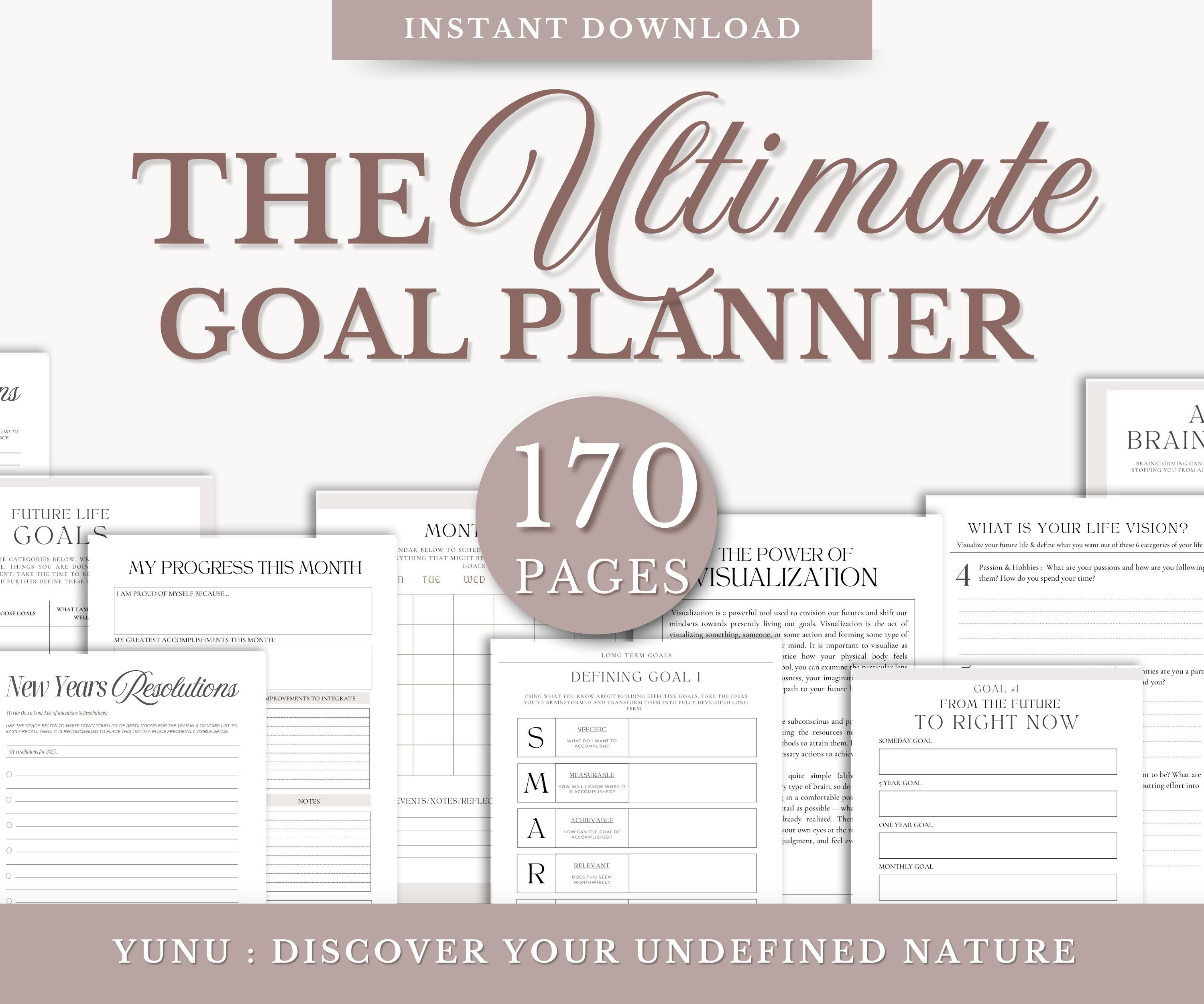 The Ultimate Goal Planning Workbook || Journal Entries || Goal Setting ...