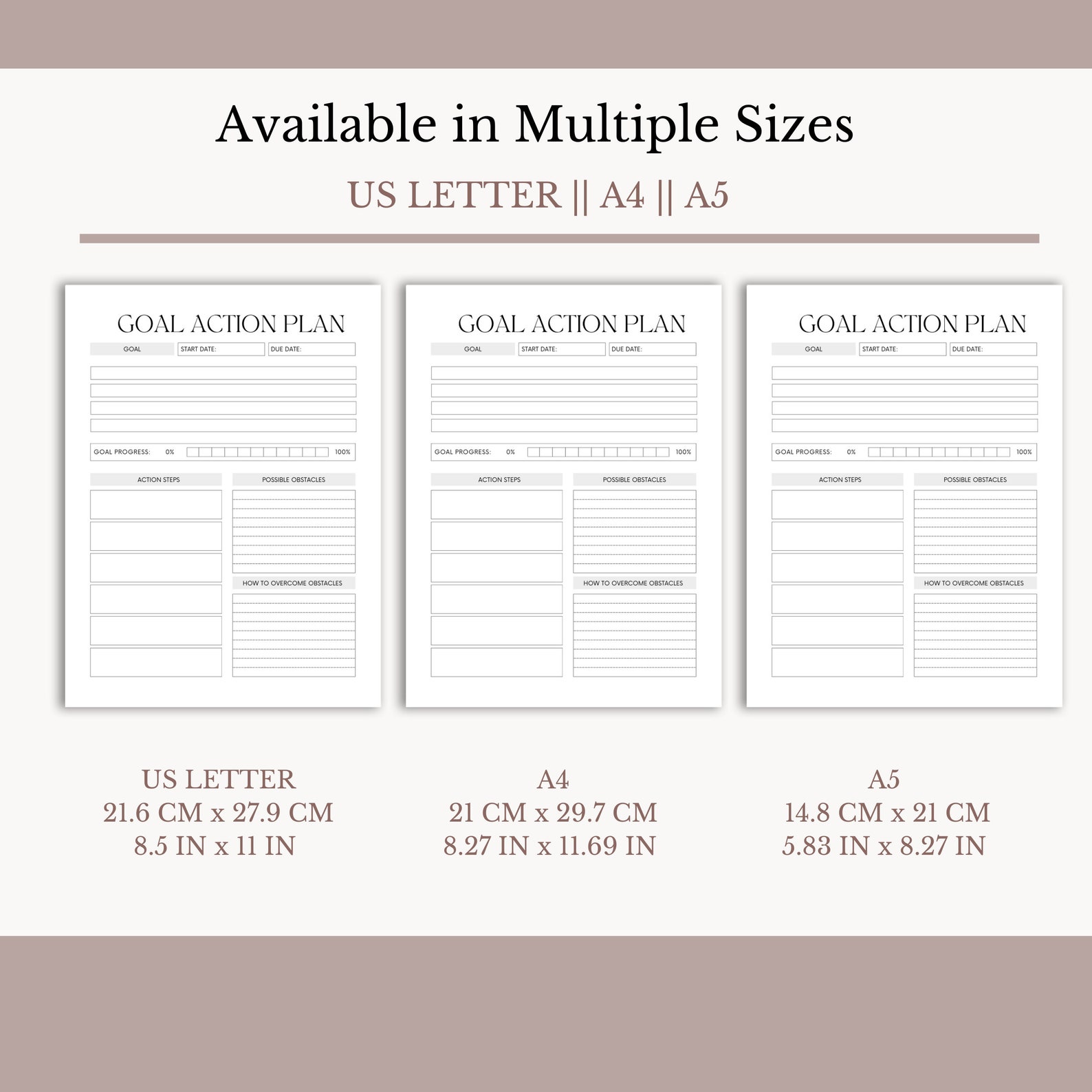 Goal Planning Worksheet|| Goal Setting || Organizational Tools ...
