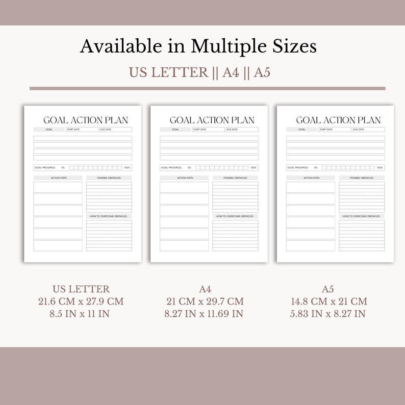 Goal Planning Worksheet|| Goal Setting || Organizational Tools ...