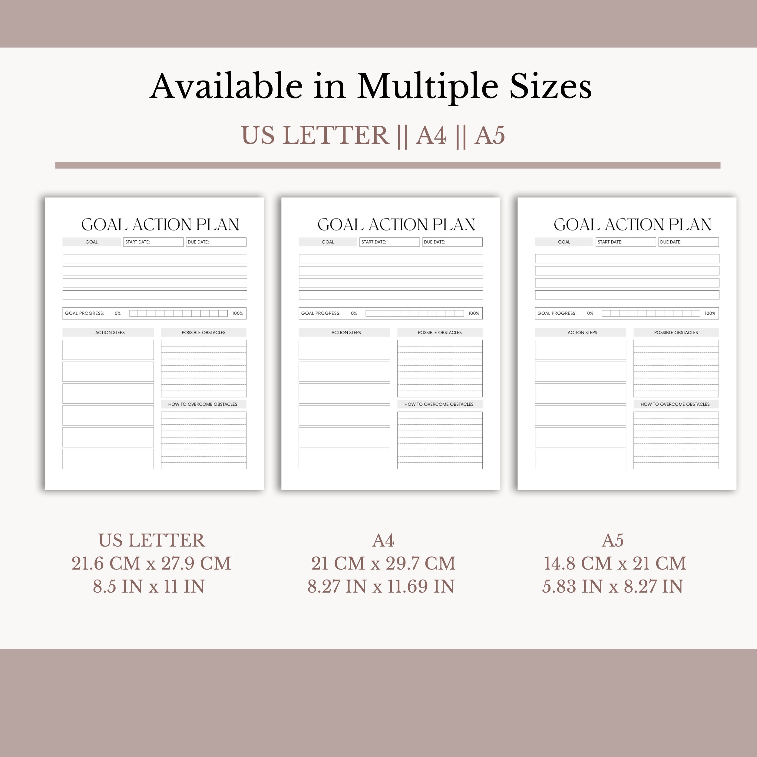 Goal Planning Worksheet|| Goal Setting || Organizational Tools ...