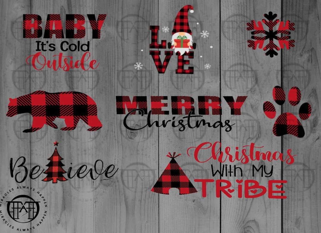 Christmas Plaid Bundle Svg, Png, Jpeg, Cricut, Sublimation - Etsy