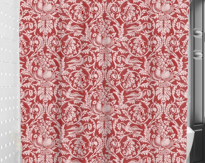 Fabric Shower Curtain - William Morris "queen Anne" Fabric Shower ...