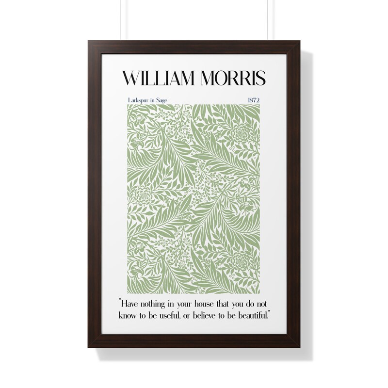 Framed William Morris Print - Etsy