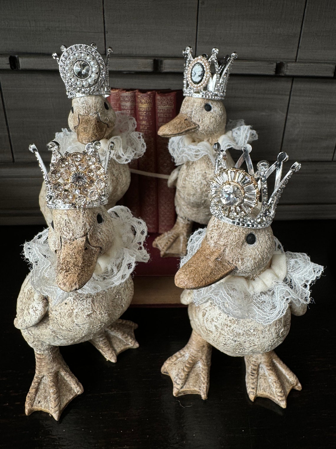 Hand Painted Ducks With Crowns - Etsy