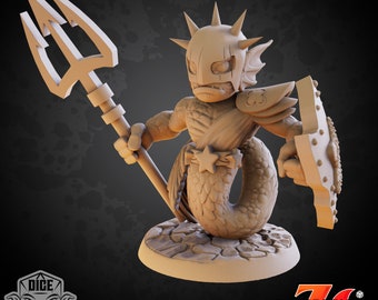 Pathfinder Dungeons and Dragons Merfolk Queen Fantasy RPG miniature ...