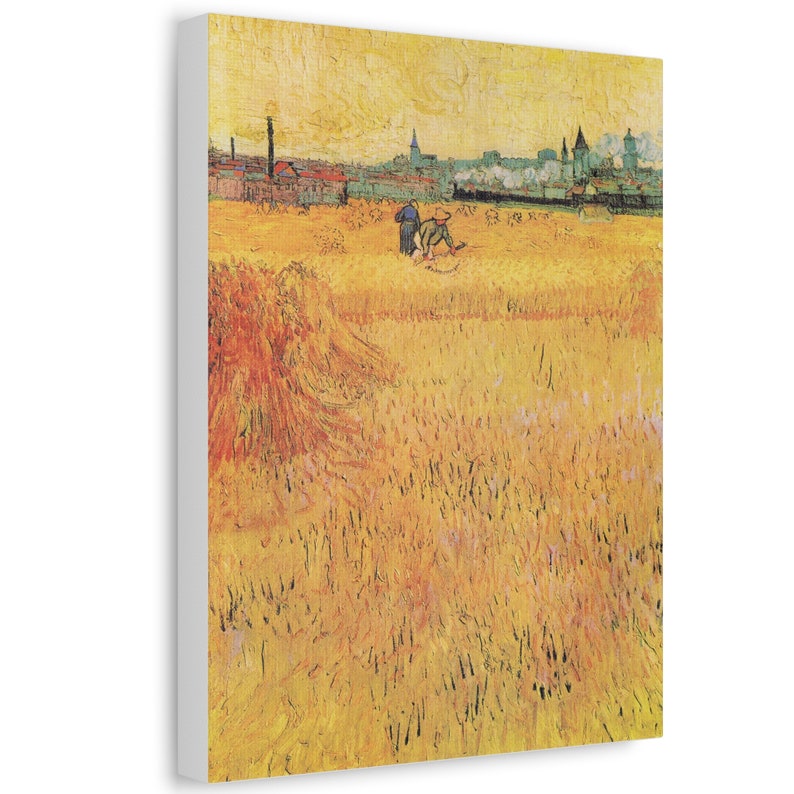 Vincent Van Gogh's Wheat Field With View of Arles (1888) - Stretched ...