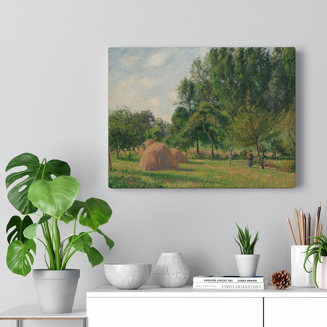 Haystacks Morning Eragny 1899 Camille Pissarro French Etsy