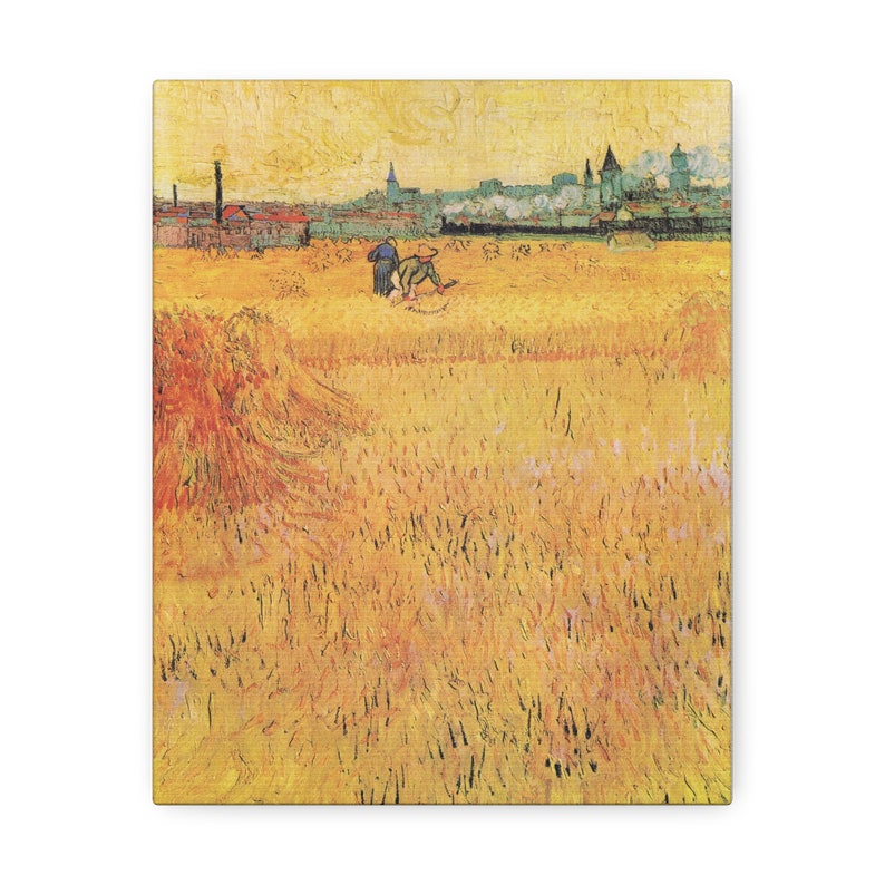 Vincent Van Gogh's Wheat Field With View of Arles (1888) - Stretched ...