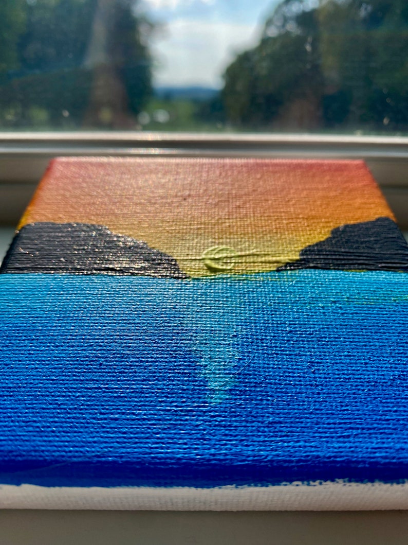 Mini Sunset Painting - Etsy