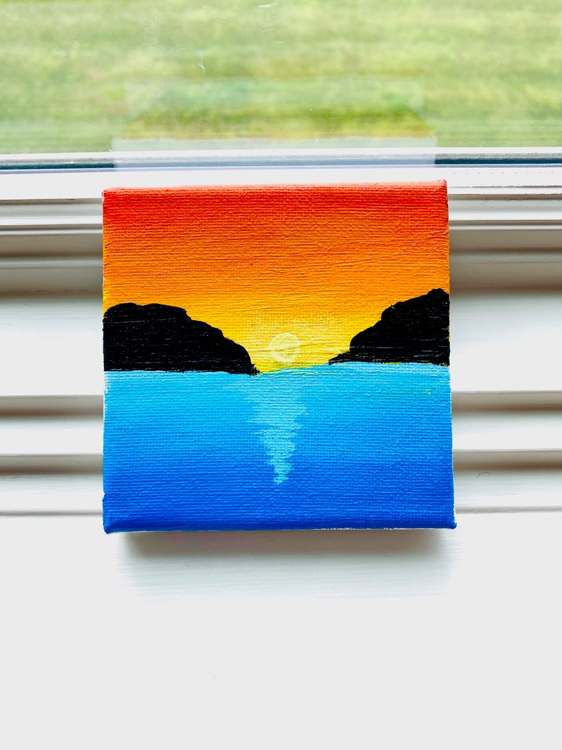 Mini Sunset Painting - Etsy