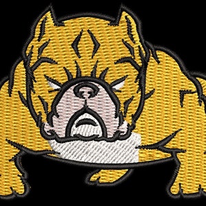 American Bully Dog Embroidery Design File Pattern - Etsy