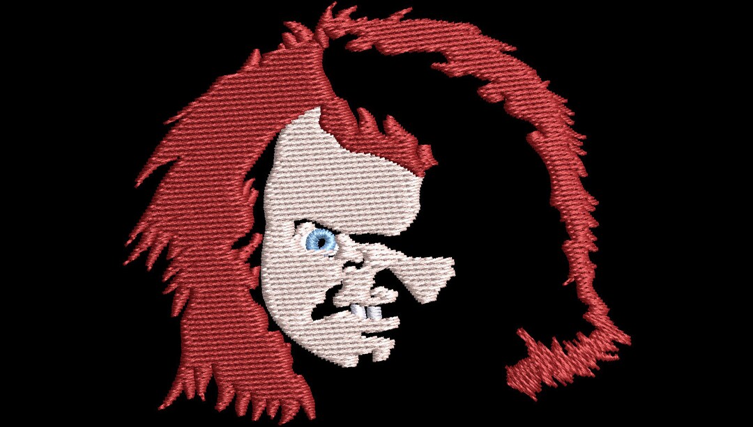Chucky Horror Doll Face Embroidery Design File Dst Pes Jef Exp - Etsy