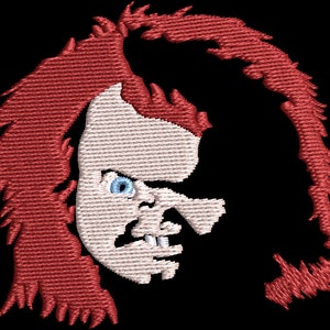 Chucky Horror Doll Face Embroidery Design File Dst Pes Jef Exp - Etsy