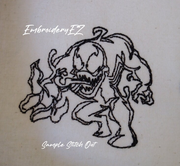 Venom Embroidery Design File Pattern Outline Marvel - Etsy Canada