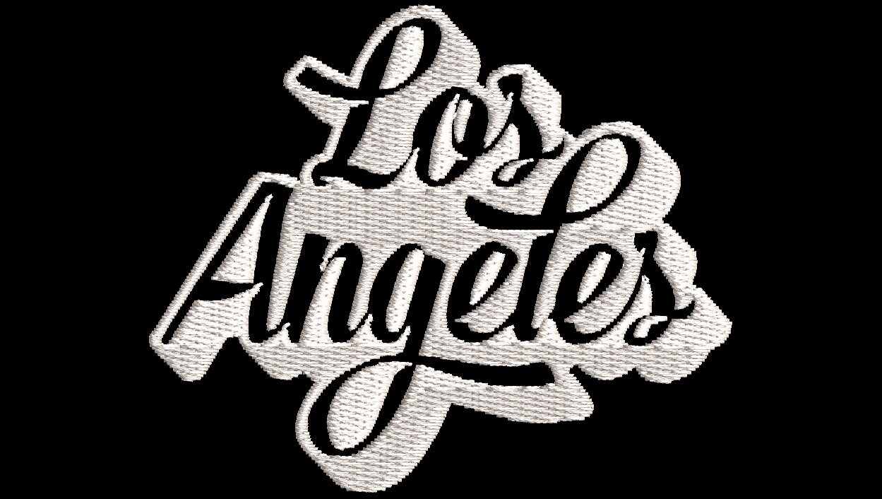 Los Angeles LA Logo Embroidery File Design Pattern Dst Exp Jef Pes - Etsy
