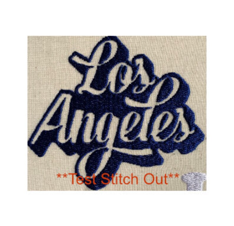Los Angeles LA Logo Embroidery File Design Pattern Dst Exp Jef Pes - Etsy
