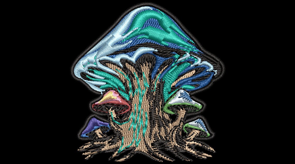 Mushroom Embroidery Pattern Design File Dst Exp Pes Jef - Etsy
