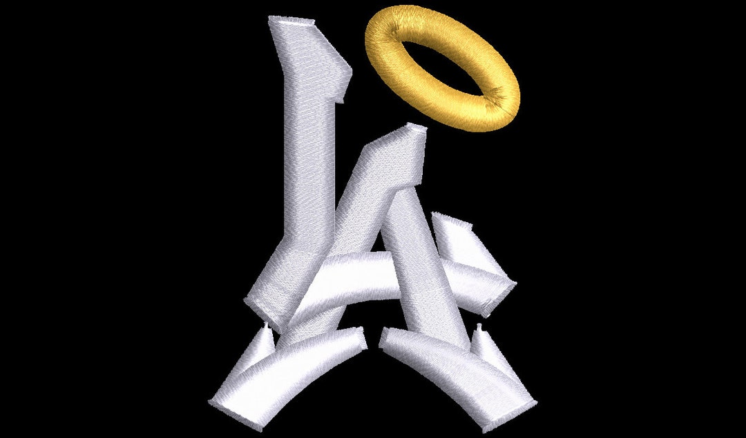 LA Logo Embroidery 3D Puffy Foam 2 Colors Dst Pes Exp Jef - Etsy