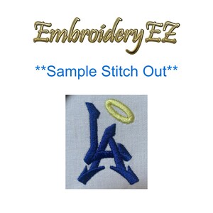 LA Los Angeles Logo Embroidery Design Graffiti Style - Etsy