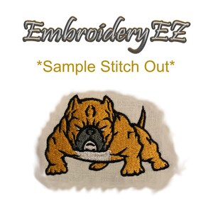 American Bully Dog Embroidery Design File Pattern - Etsy