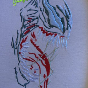 Venom Embroidery File Design Pattern 9 X4 in & 7 X 3.5 - Etsy