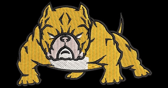 American Bully Dog Embroidery Design File Pattern - Etsy