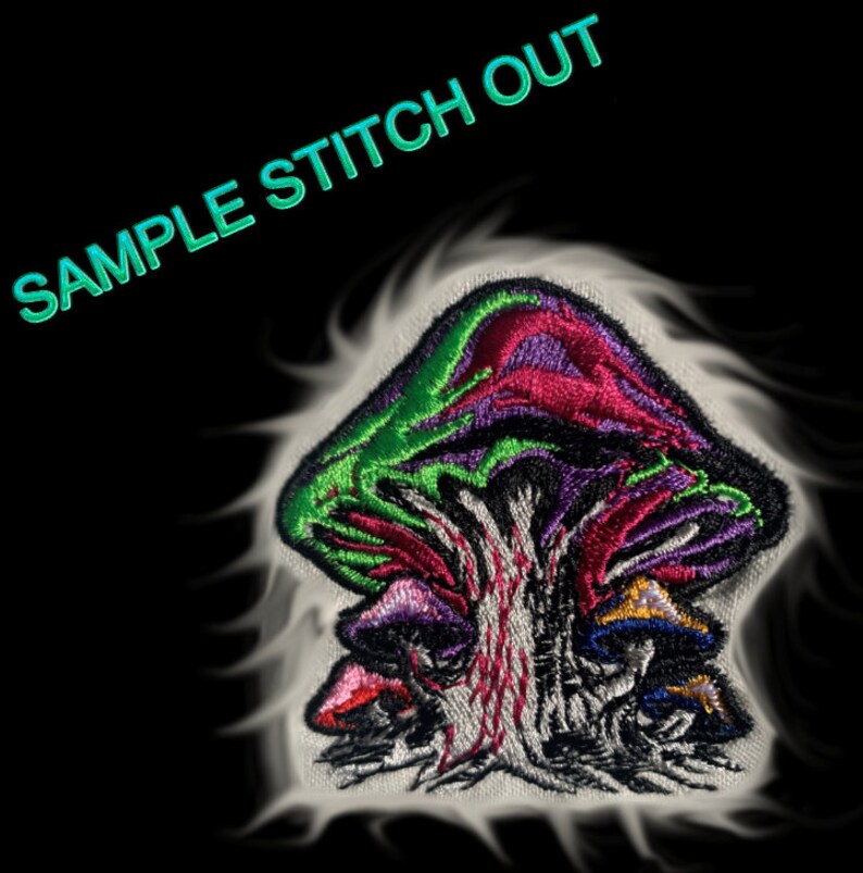 Mushroom Embroidery Pattern Design File Dst Exp Pes Jef - Etsy