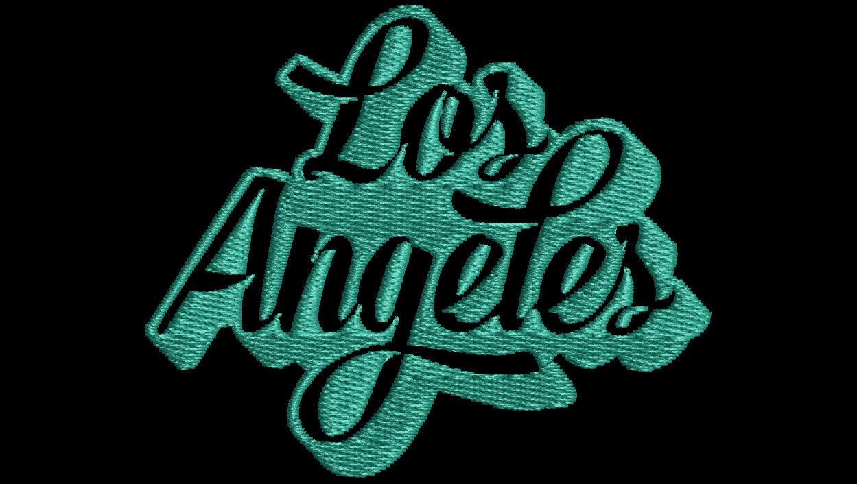Los Angeles LA Logo Embroidery File Design Pattern Dst Exp Jef - Etsy