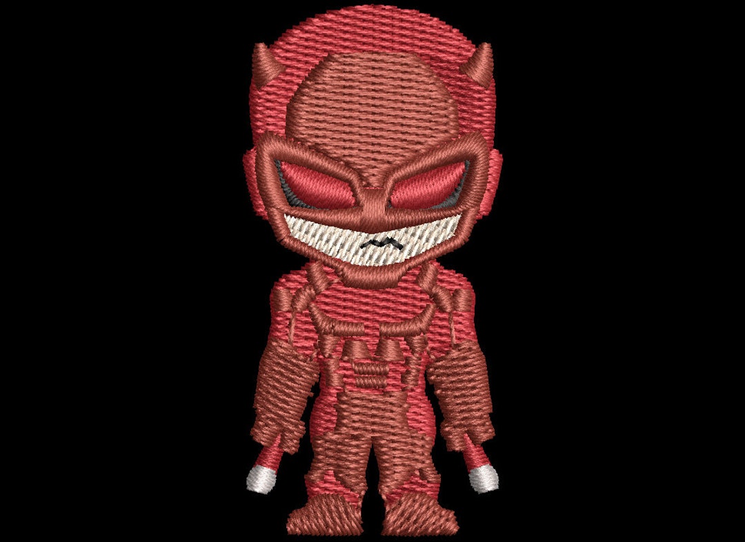 Mini Daredevil Character Embroidery File Dst Exp Pes Jef - Etsy