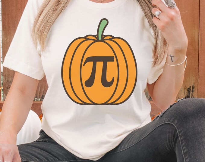 Pumpkin Pie Pi Day Algebra Math Symbol Funny Halloween Short-sleeve ...