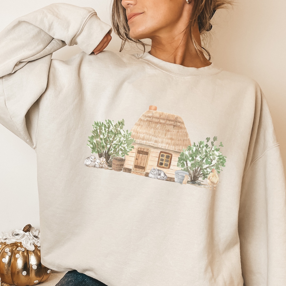 Cottagecore Cabin Shirt | Vintage Cabin Sweatshirt | Cottage Core ...
