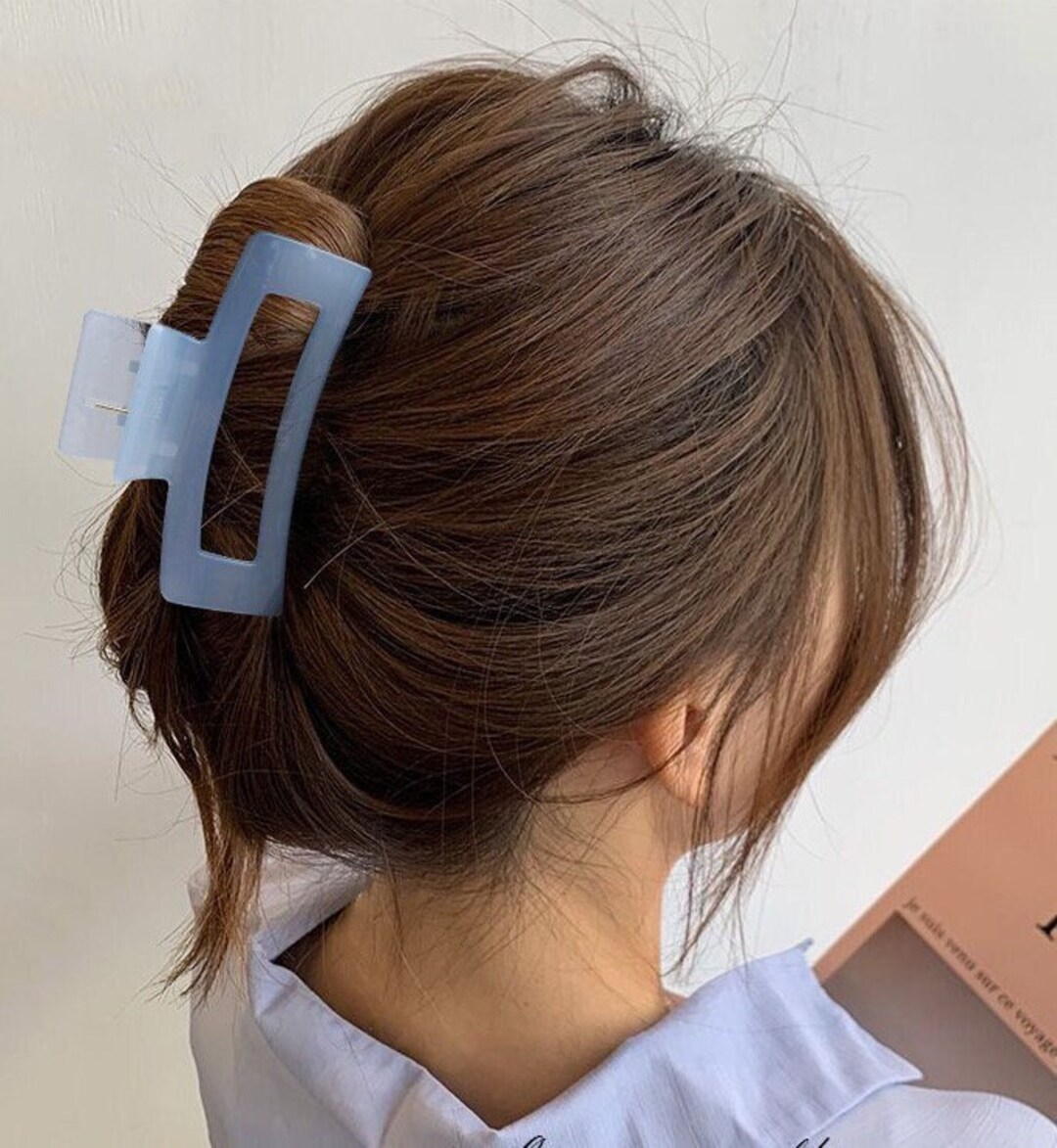 Square Hollow Hair Claw Claw Clips Aesthetic Cute Minimalist - Etsy