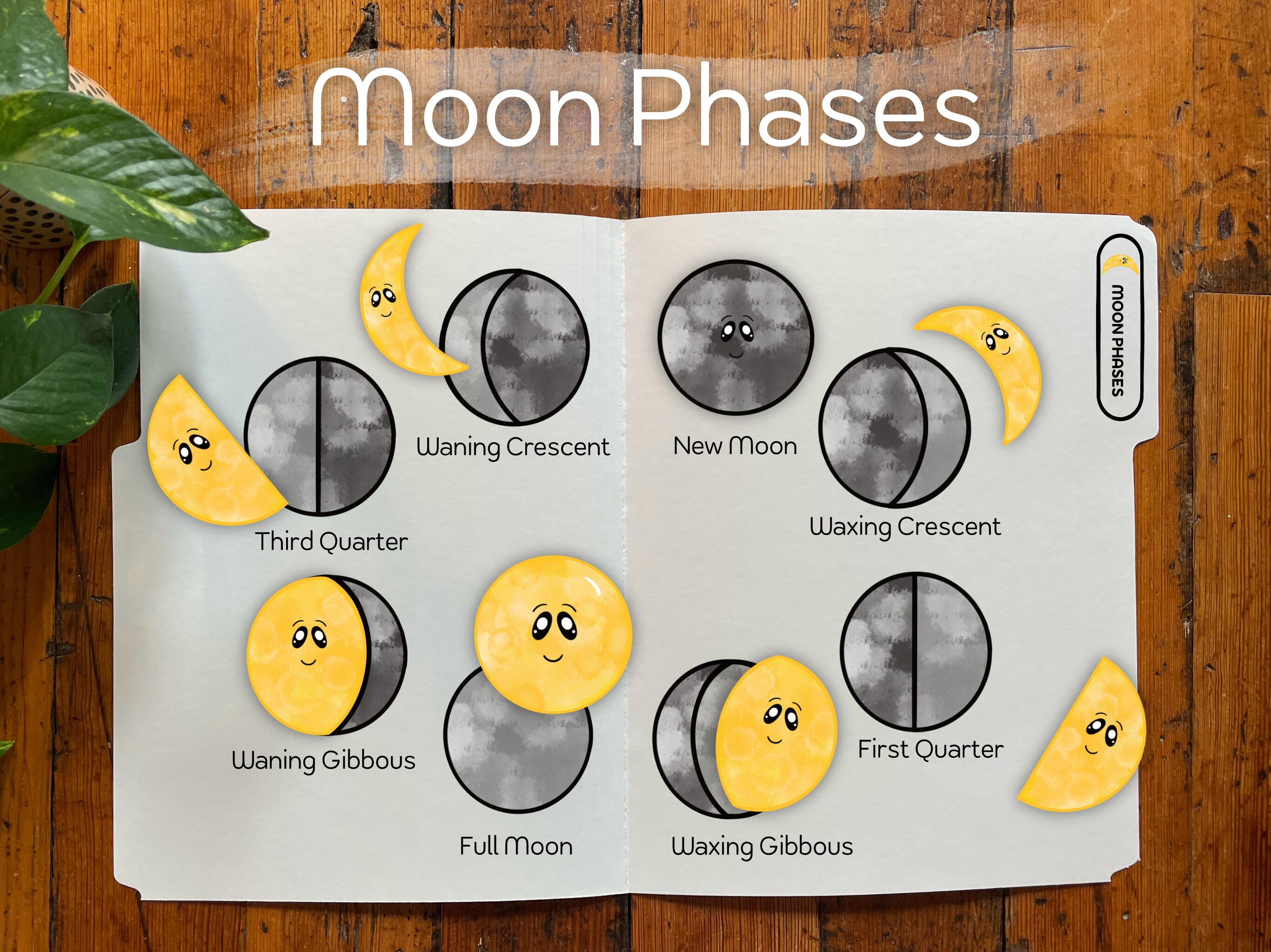 Moon Phases - Printable Folder Activity - Etsy