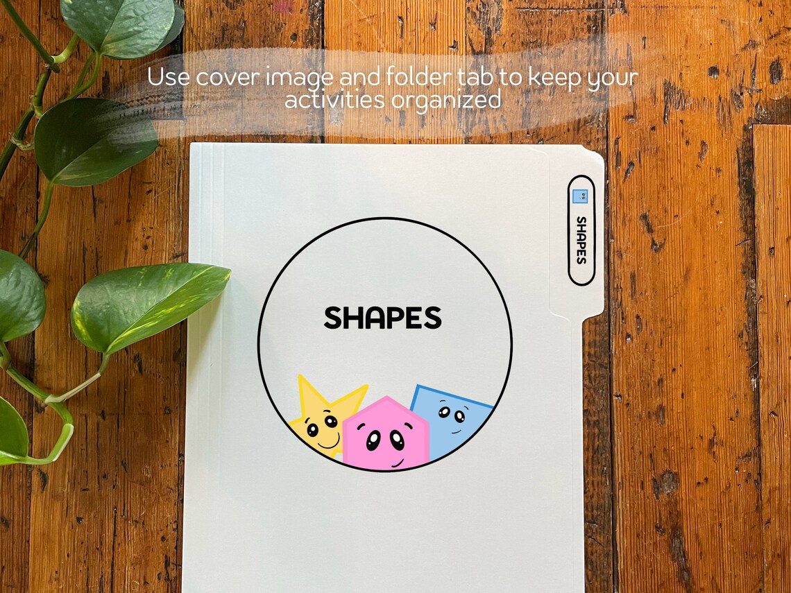 Shapes - Matching Folder Activity - Etsy