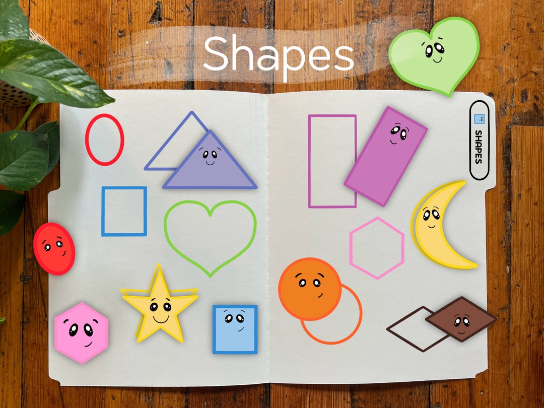 Shapes - Matching Folder Activity - Etsy