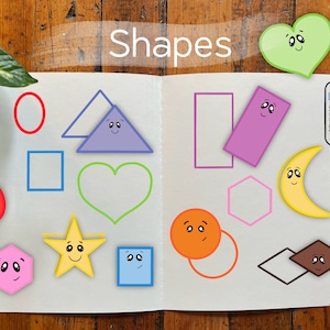 Shapes - Matching Folder Activity - Etsy