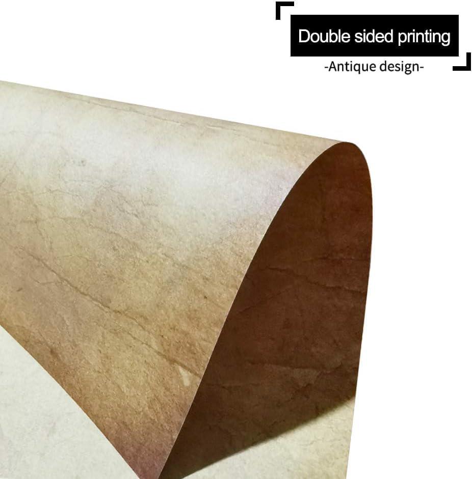 48 Pack Antique Vintage Stationary Paper, 8.5x 11 Parchment Paper for ...