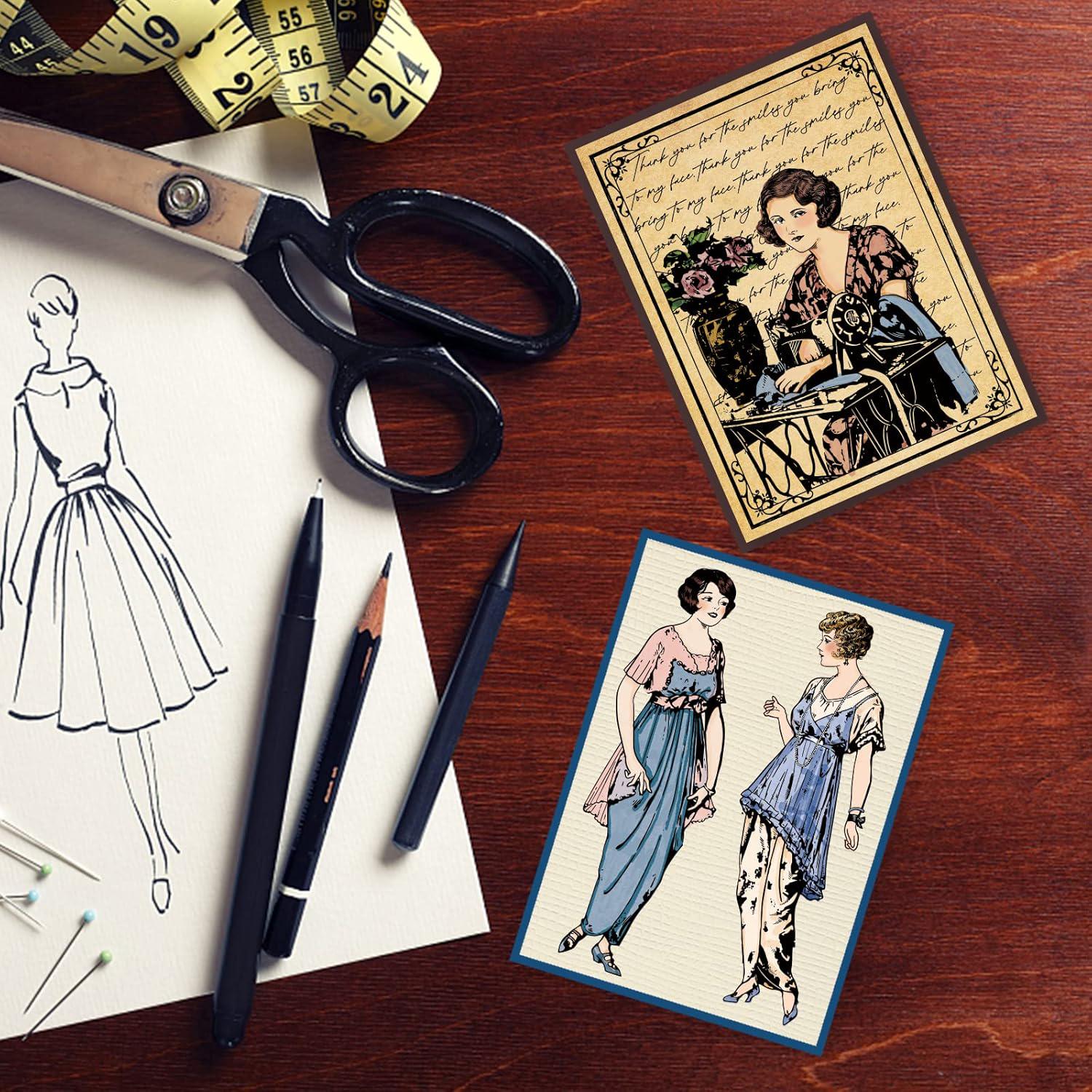 Vintage Sewing Clear Stamp Set for DIY Scrapbooking and Journals Clear ...