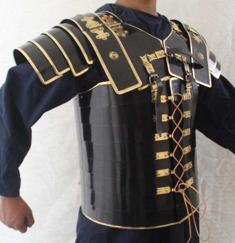 Roman Lorica Segmentata Armour - Brass Trimmed 20 Gauge Lorica ...