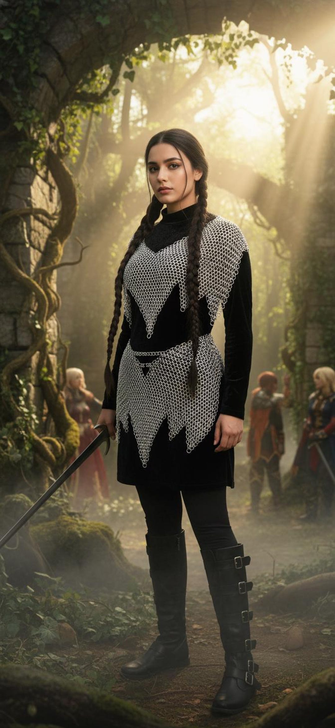 Aluminum Chainmail Top & Skirt Set - for Woman Lightweight Medieval ...