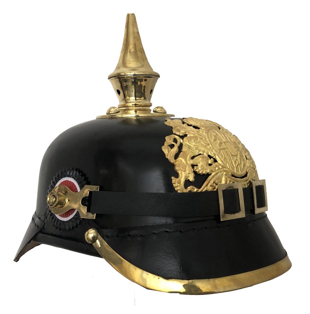 GERMAN Prussian PICKELHAUBE Helmet , Imperial Officer Spike Helmet ...