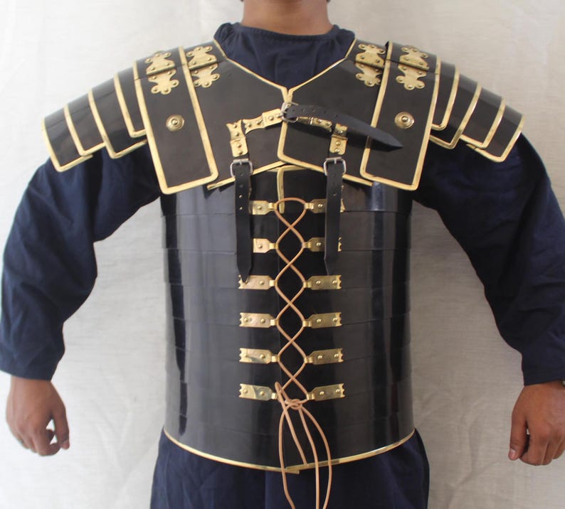 Roman Lorica Segmentata Armour - Brass Trimmed 20 Gauge Lorica ...