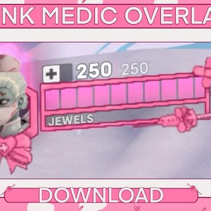 Pink Medic Overwatch Overlay for Twitch Cute Pink Medic Pink Medic HUD ...