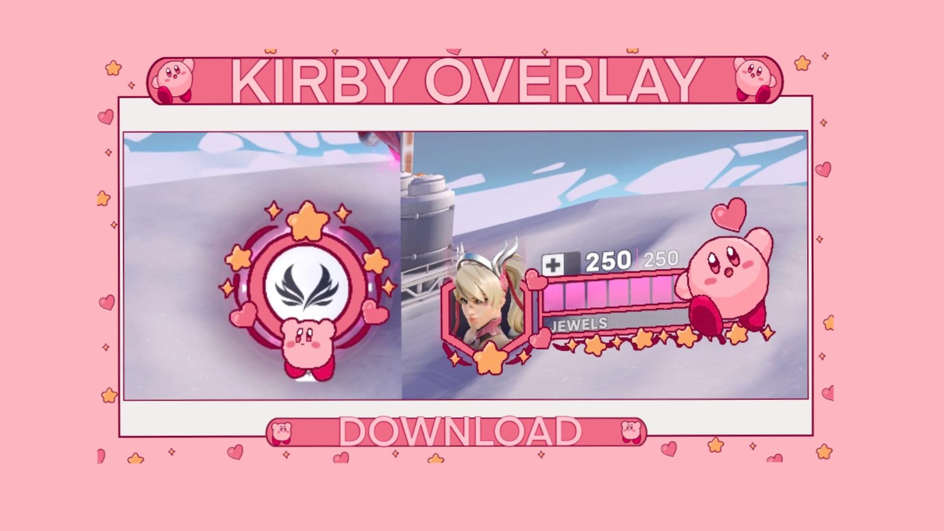 Kirby Overwatch Overlay for Twitch Cute Kirby Kirby HUD Overlay for ...
