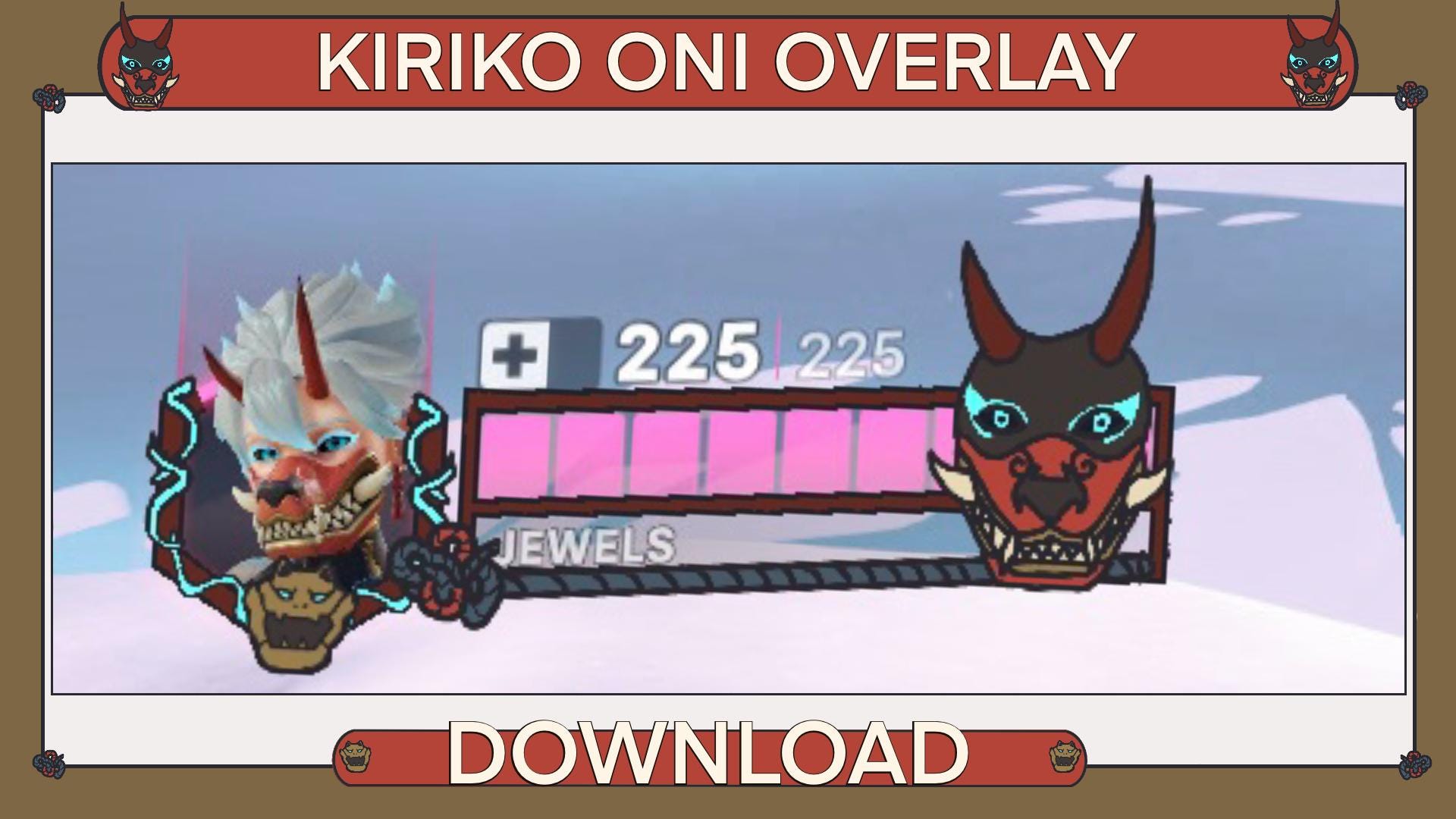 Kiriko Oni Overwatch Overlay for Twitch Cute Kiriko Oni Kiriko Oni HUD ...