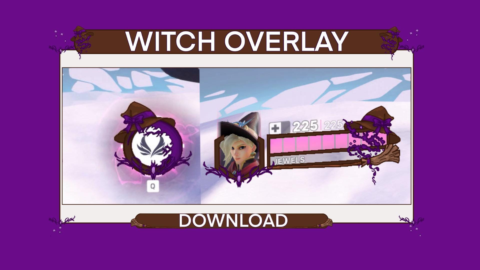 Witch Overwatch Overlay for Twitch Cute Witch Witch HUD Overlay for ...