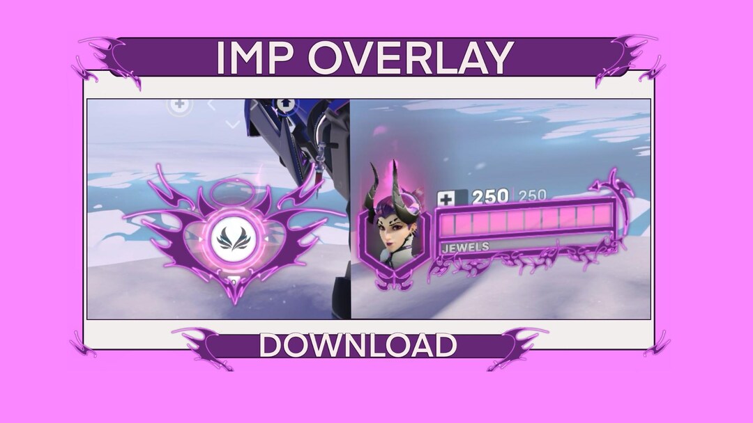 Imp Mercy Overwatch Overlay for Twitch | Cute Imp Mercy | Imp Mercy HUD Overlay for Stream ...
