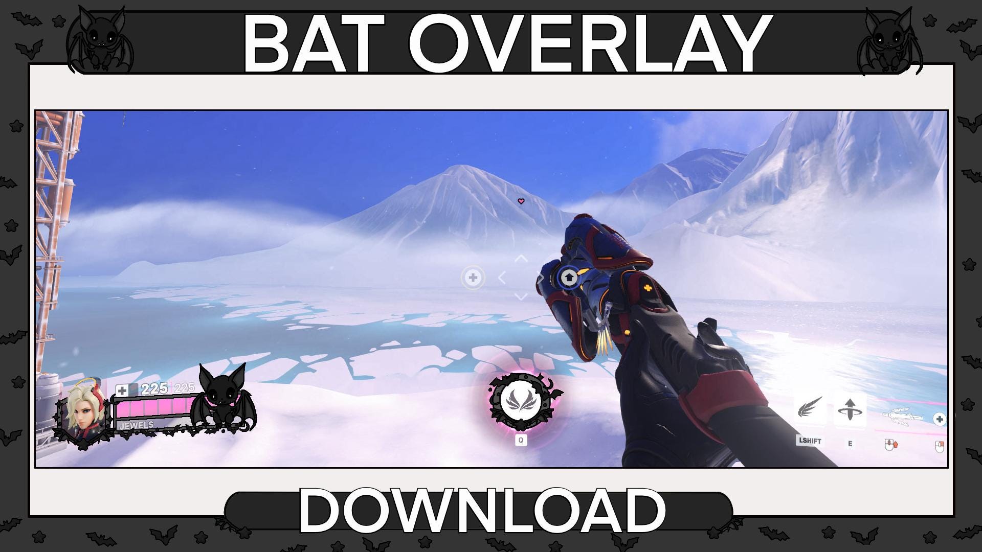 Bat Overwatch Overlay for Twitch | Cute Bat | Bat HUD Overlay for ...